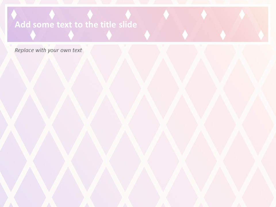 Pastel Purple Gradation With Diamond Patterns - Google Slides online Free