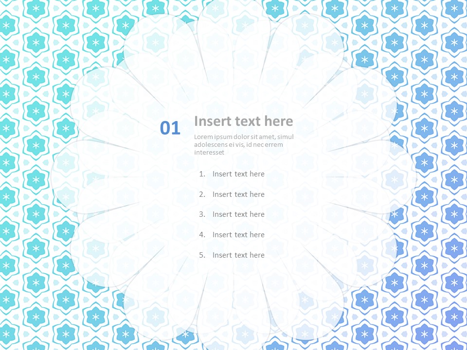 Sea-colored Flower Pattern - Google Slides Images Free Download