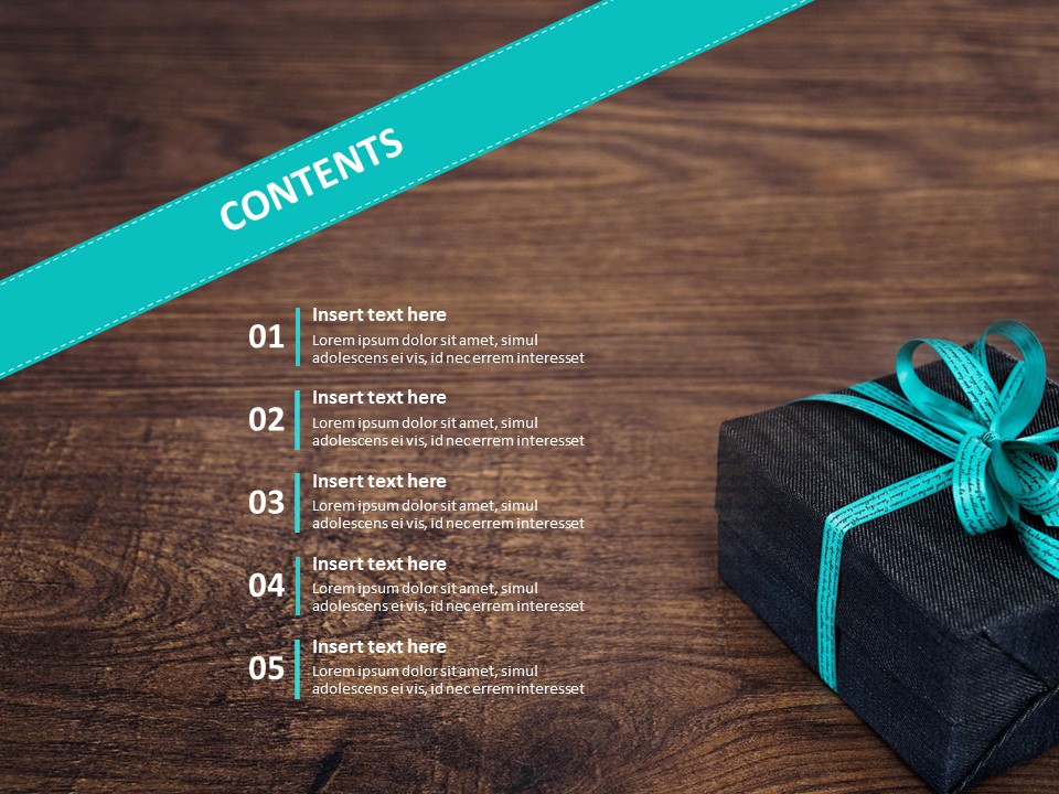 A Blue Gift Box - Google Slides online Free