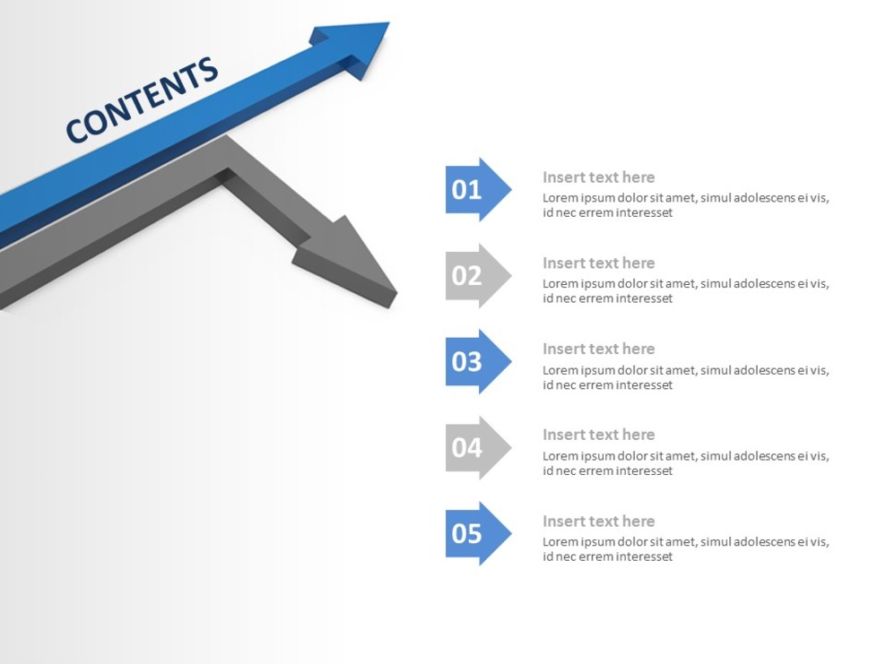 Free Google Slides Template - An Arrow Stretching Toward Three Directions