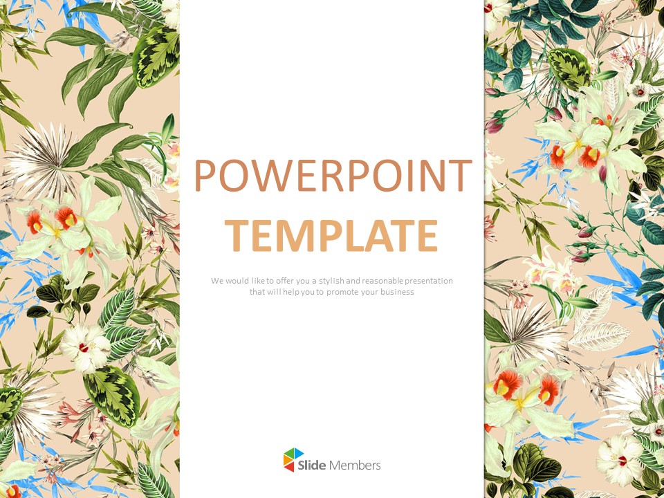 Free Google Slides Templates - Ivory Flower Pattern