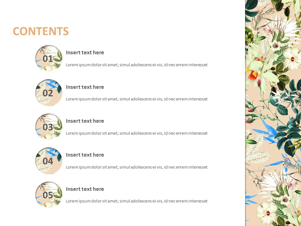 Free Google Slides Templates - Ivory Flower Pattern