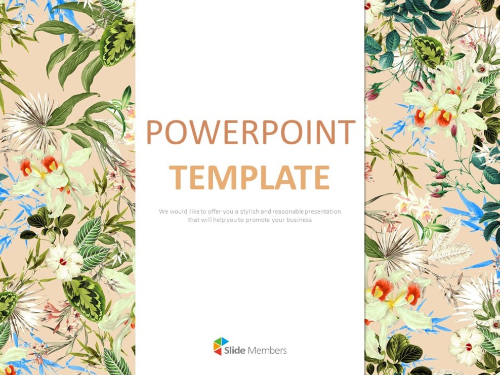 Free Google Slides Templates - Ivory Flower Pattern
