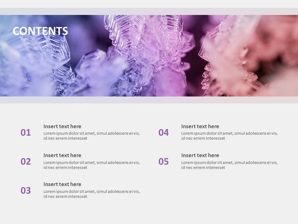 Google Slides Free - Pink-gradated Ice Crystal