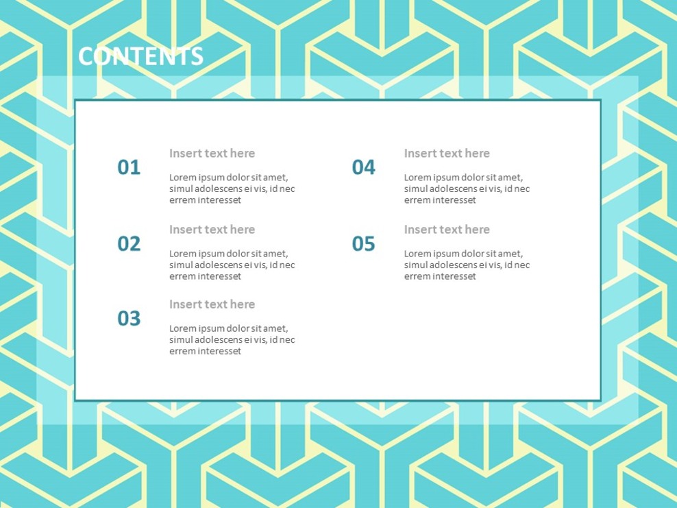 Mint Hexahedron Pattern - Free Business Google Slides Templates