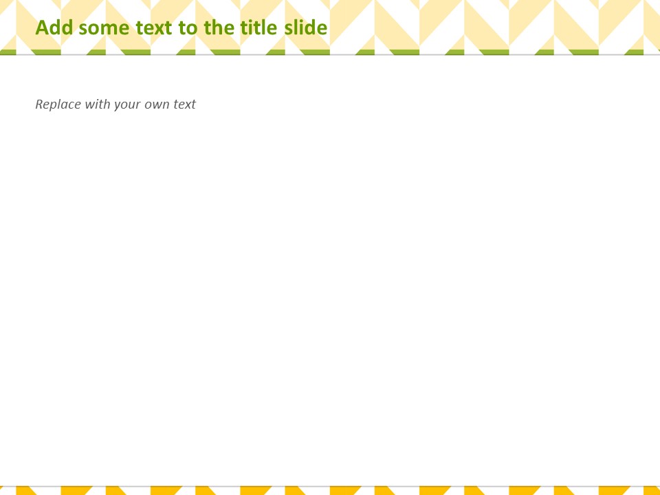 Yellow Zigzags / Yellow Green Dots - Free Google Slides Template