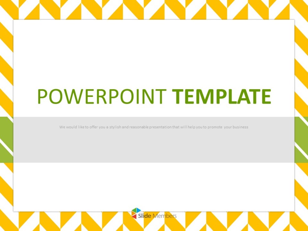 Yellow Zigzags / Yellow Green Dots - Free Google Slides Template