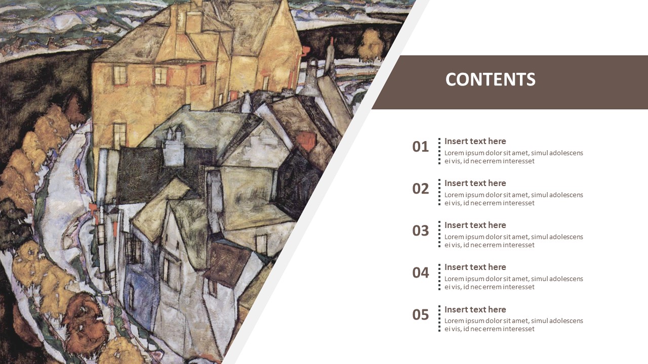 Kostenlose professionelle Google Slides-Vorlagen - Egon Schiele "die ...