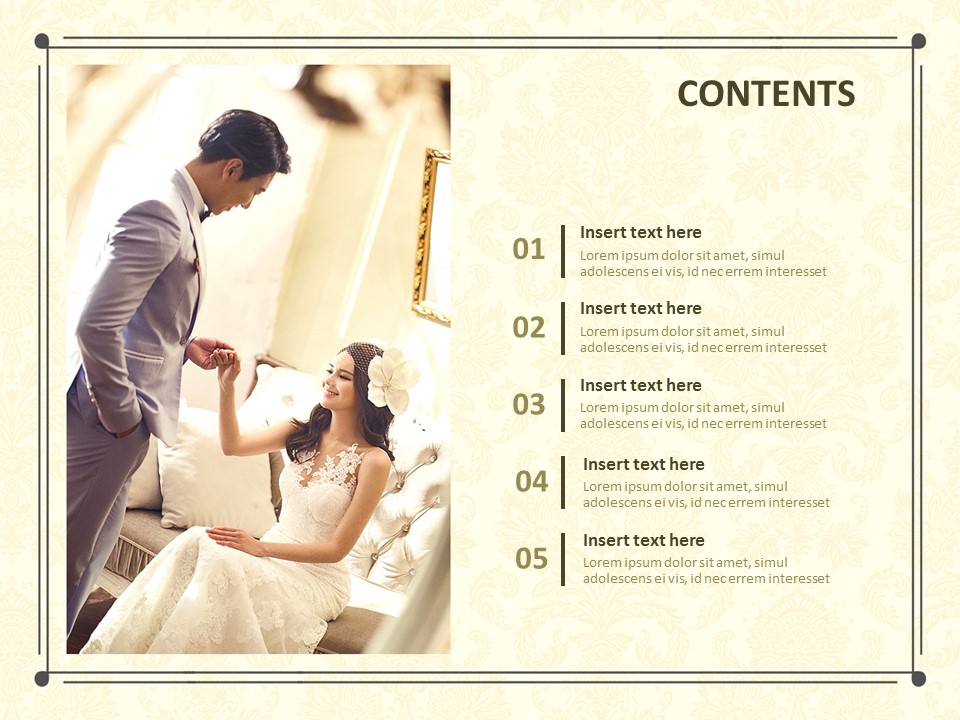 Google Slides online Free - A Happy Wedding