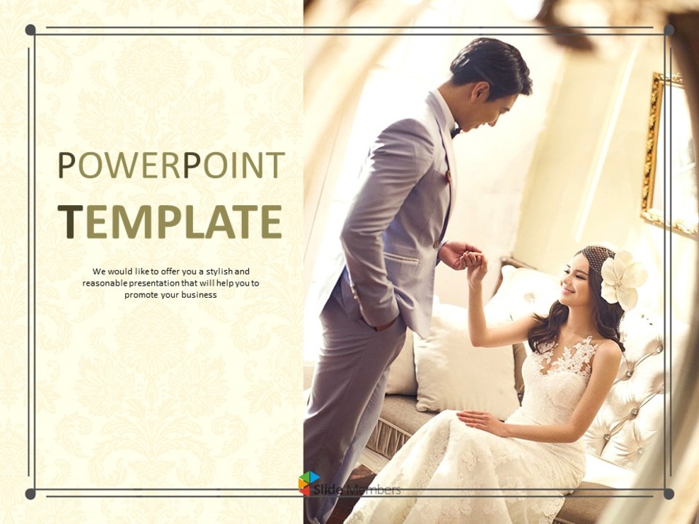 Google Slides online Free - A Happy Wedding
