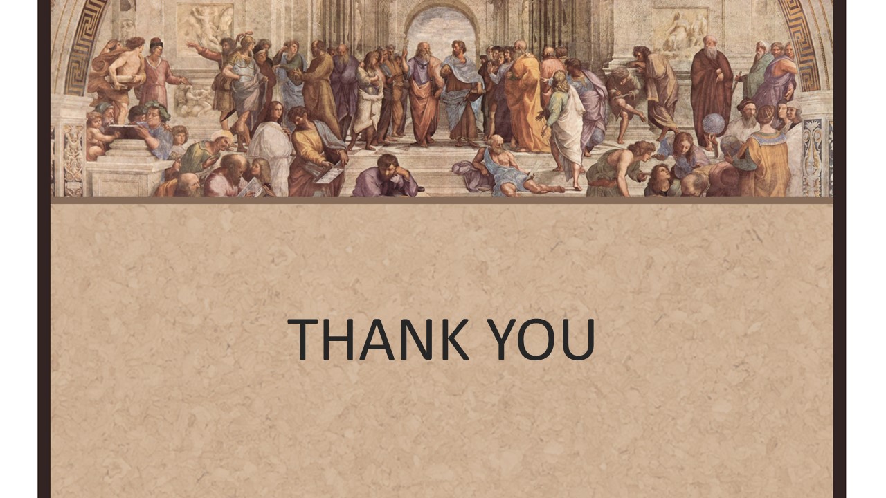 ラファエロサンツィオ「アテネの学校」 - 無料のGoogleスライドのデザインテンプレート