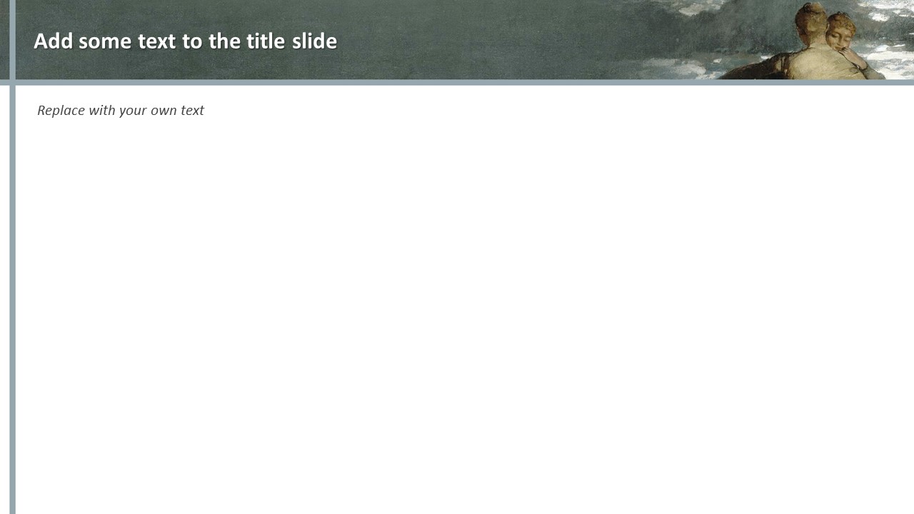 Winslow Homer "Summer Night" - Free Google Slides Template Design
