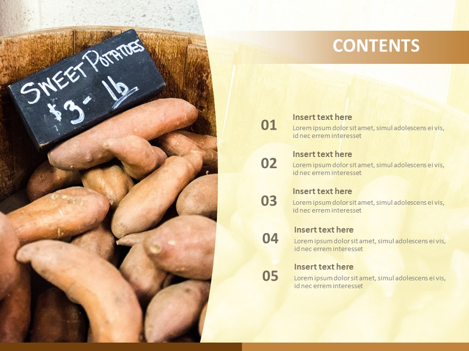 Free Google Slides Template - Sweet Potatoes
