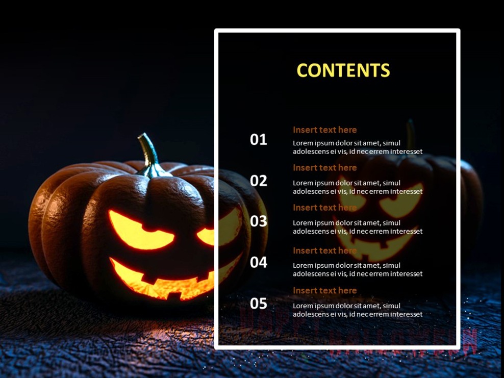Free Google Slides Template Design - Halloween Pumpkins
