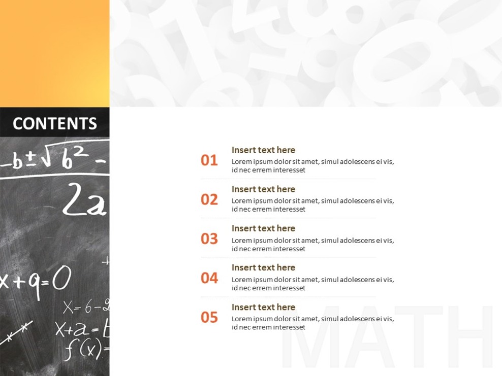 Math Class - Google Slides Images Free Download