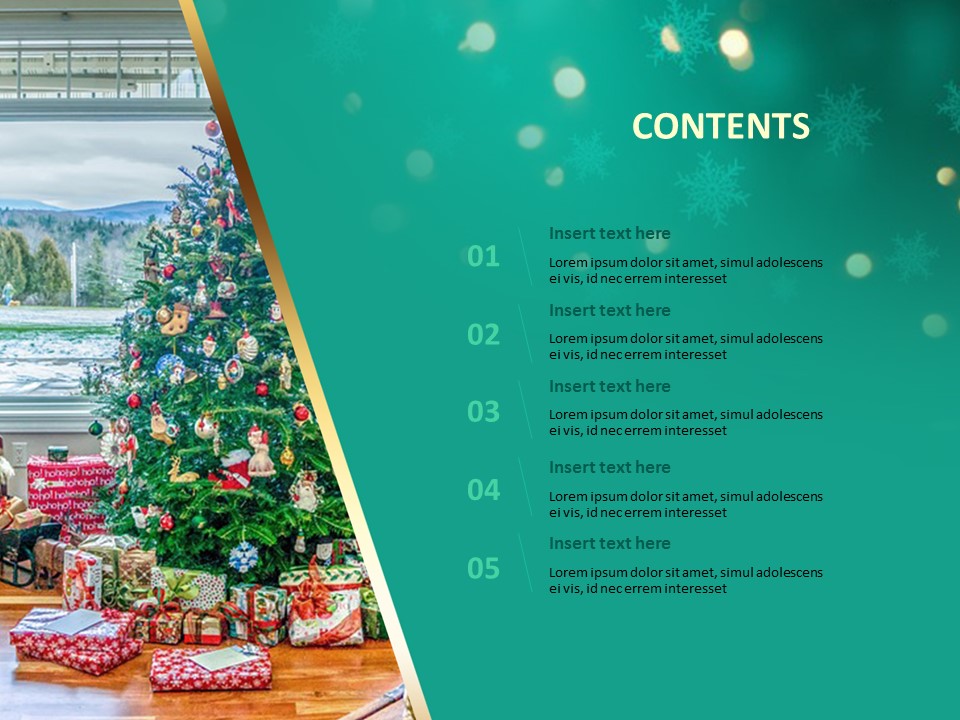A Christmas Tree - Google Slides Images Free Download