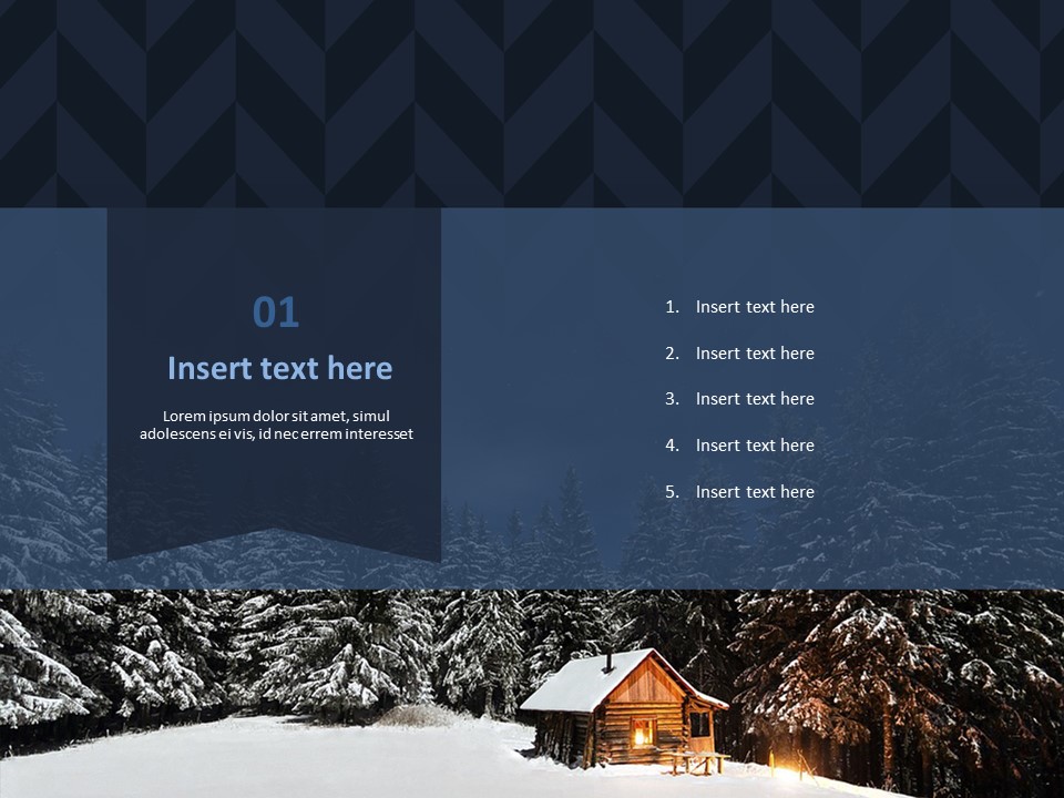 A Hut on the Winter Night - Google Slides Template Free