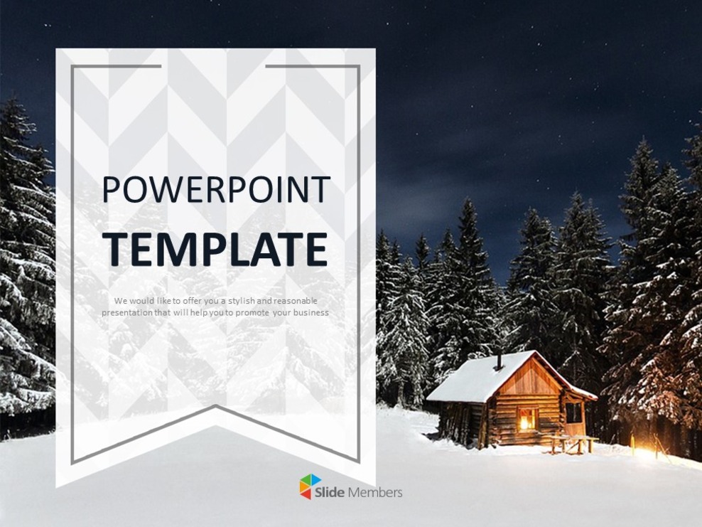 A Hut on the Winter Night - Google Slides Template Free