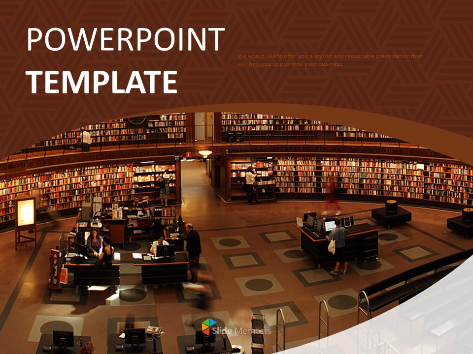 A Large Library - Free Professional Google Slides Templates