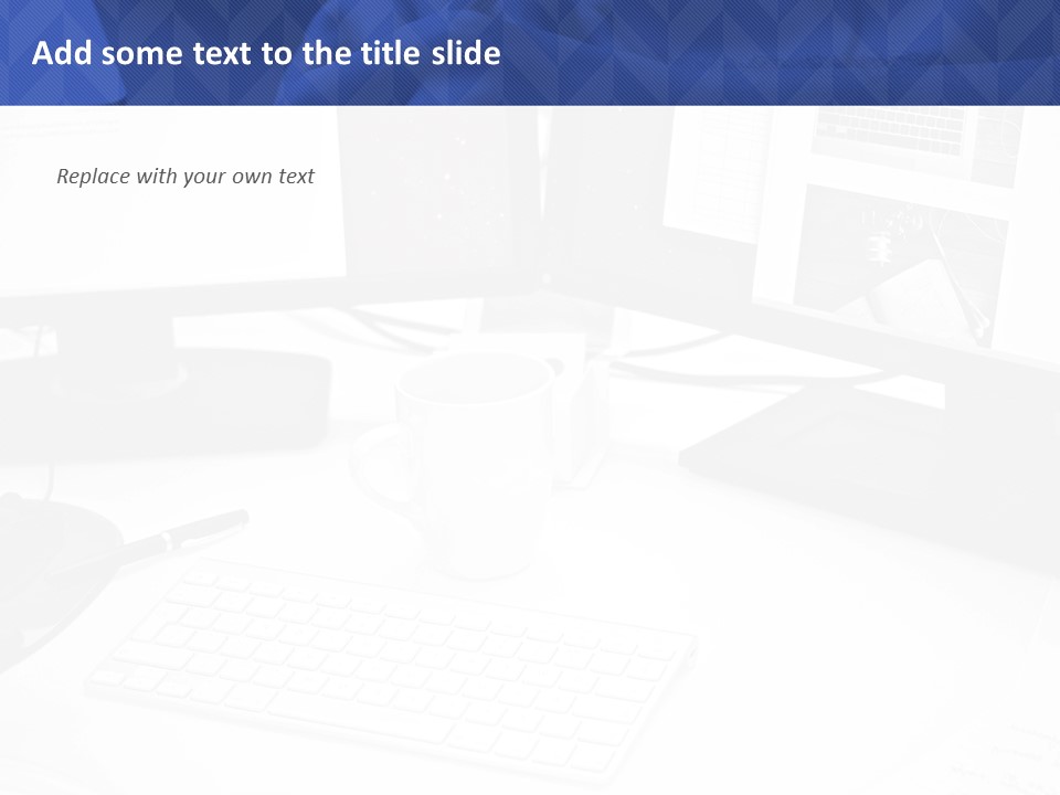 A Monitor and a Keyboard on a Desk - Free Business Google Slides Templates