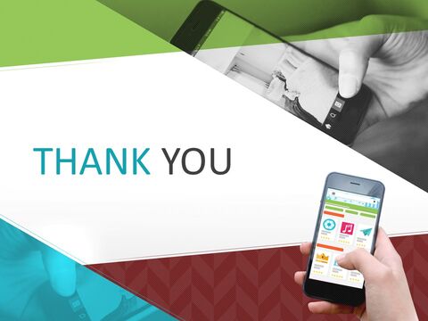 A Smartphone on Hands - Google Slides Template Free Download