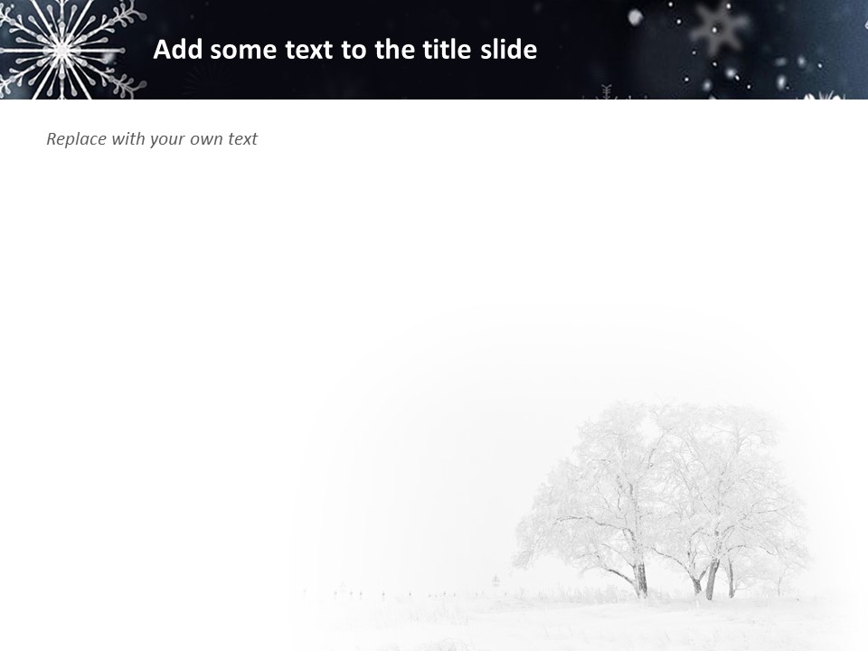A Winter Landscape - Free Google Slides Template Design