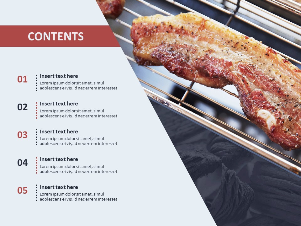 Charcoal-broiled Pork - Free Google Slides Templates