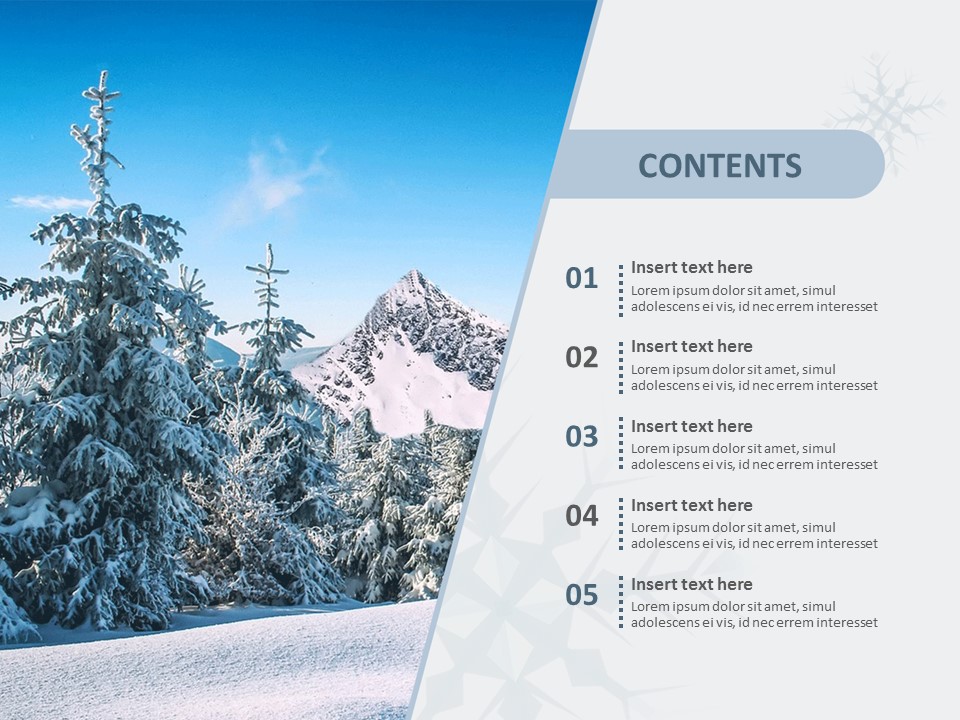 Free Google Slides - A Winter Mountain Covered With Snow