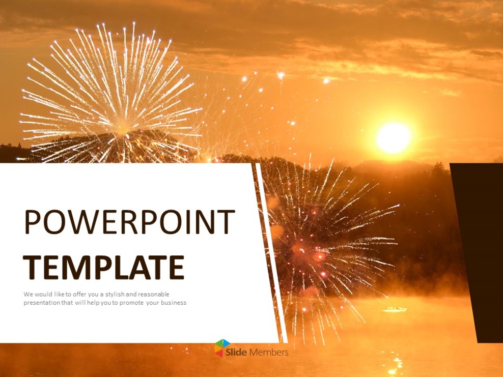 Free Google Slides Template Design - A New-year's Sunrise
