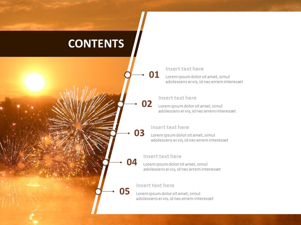 Free Google Slides Template Design - A New-year's Sunrise