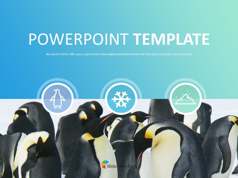 Free Presentation Templates - A Cute Penguin