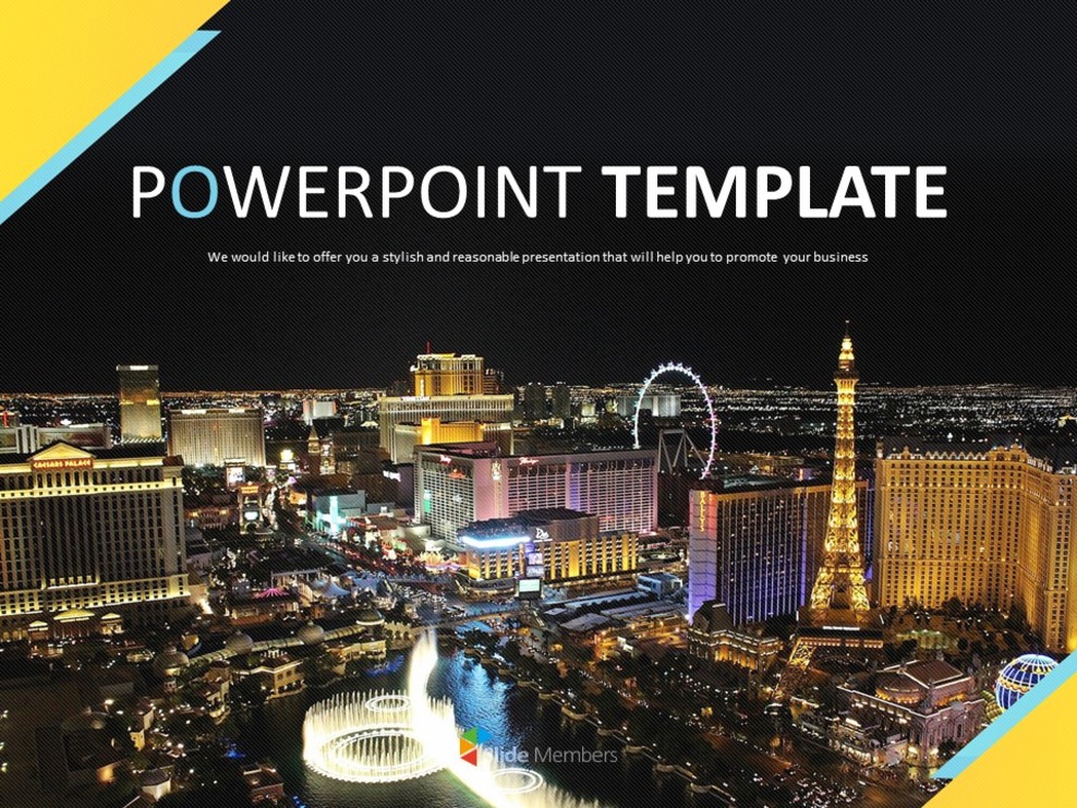 Google Slides online Free - Fancy Night View