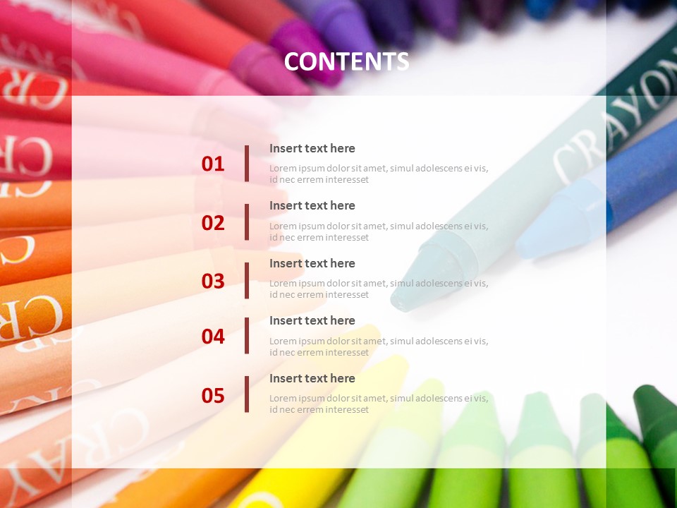 Rainbow Colored Pencils - Google Slides Free