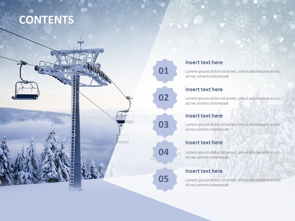 A Ski Resort - Google Slides Template Free Download