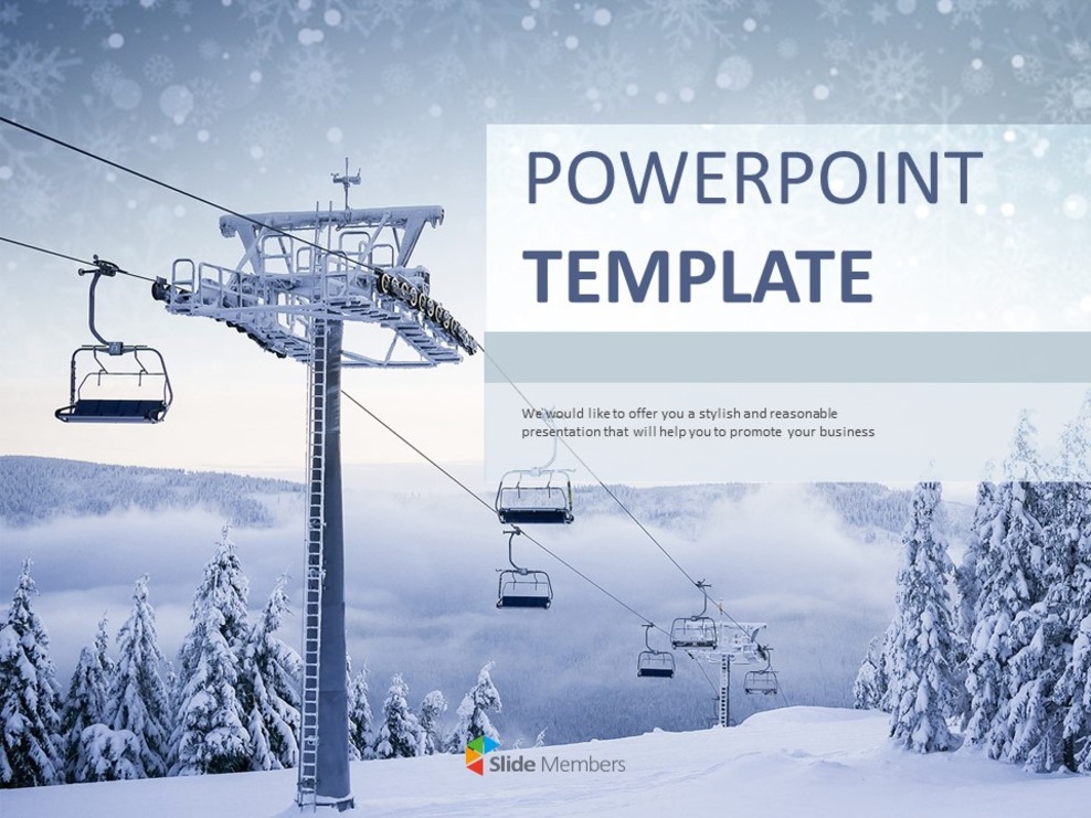 A Ski Resort - Google Slides Template Free Download