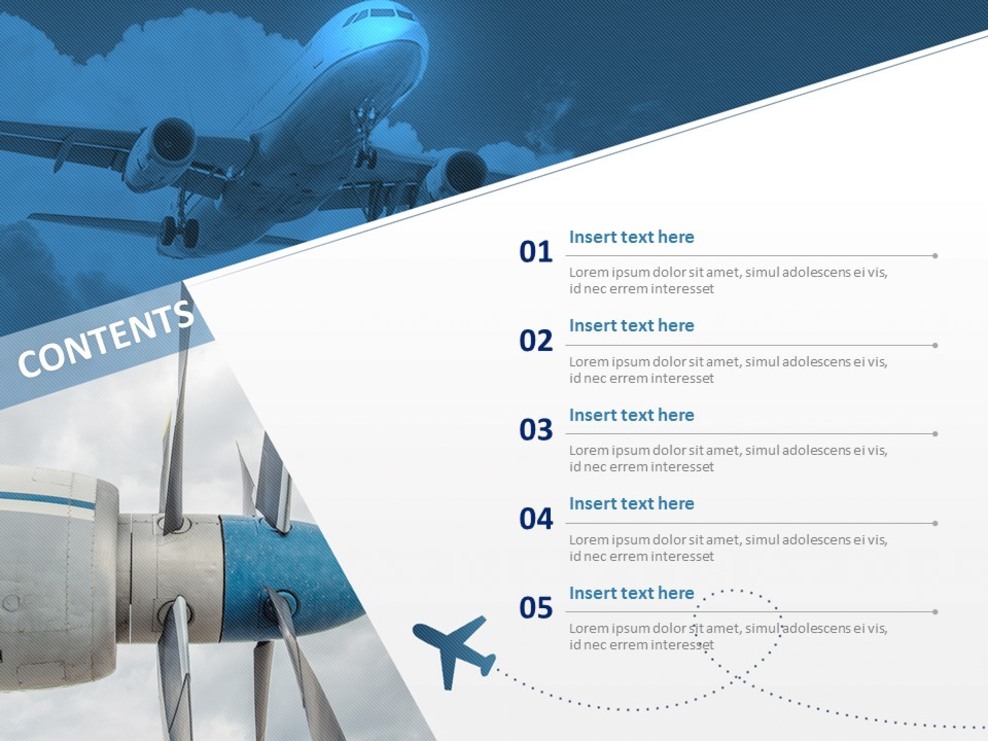 Gratis Plantilla gratuita de diapositivas de Google - Aviones