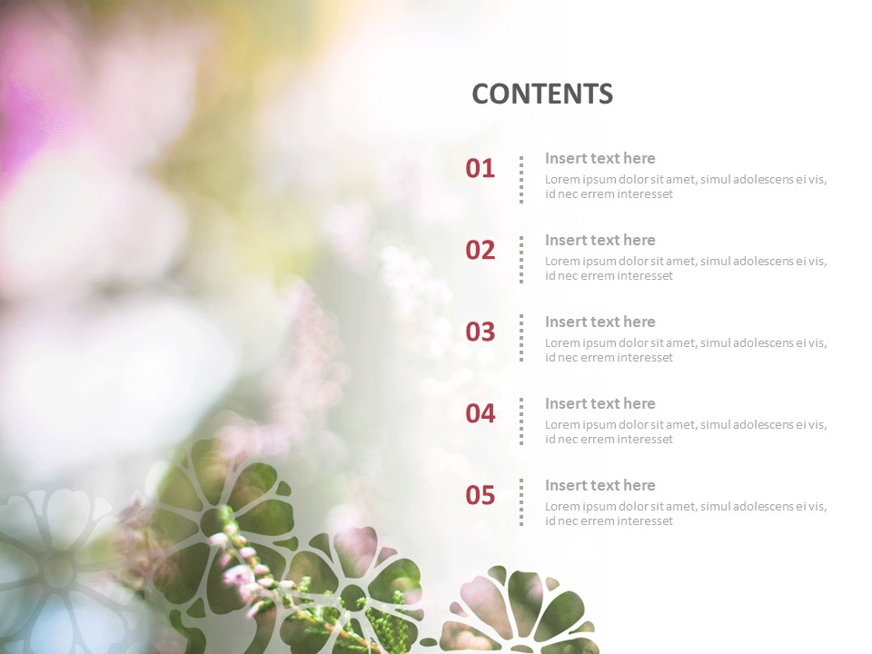 Free Google Slides Template Design - A Fresh Flower Bud