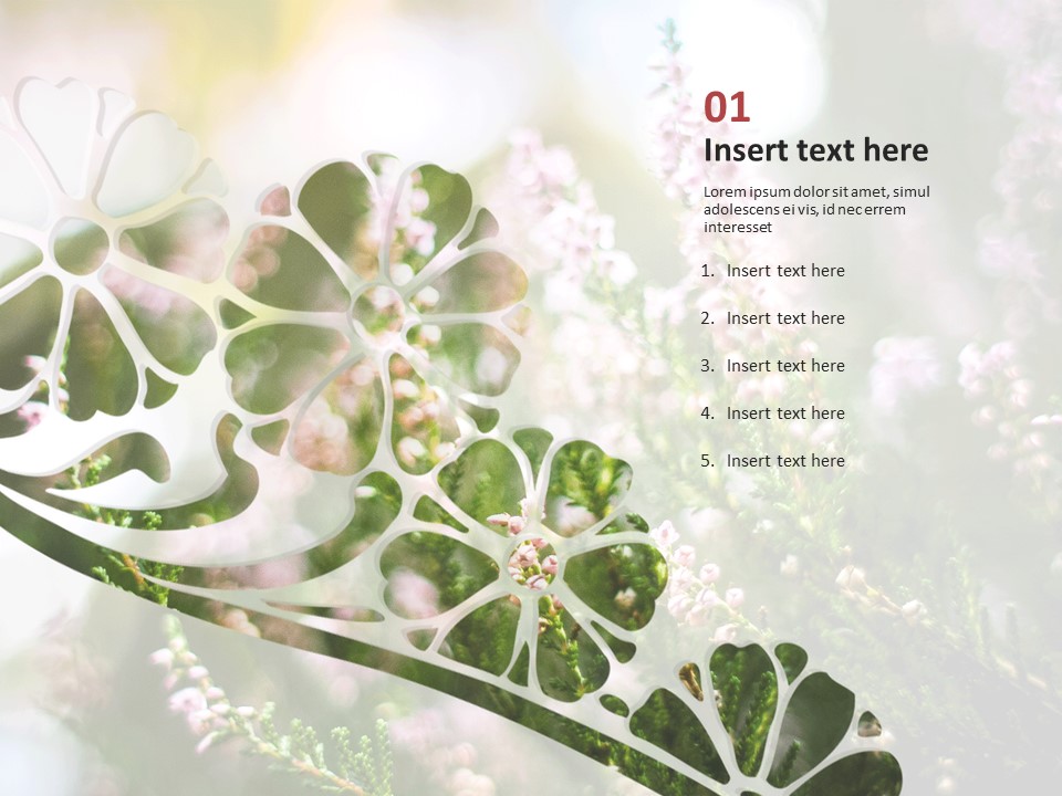 Free Google Slides Template Design - A Fresh Flower Bud