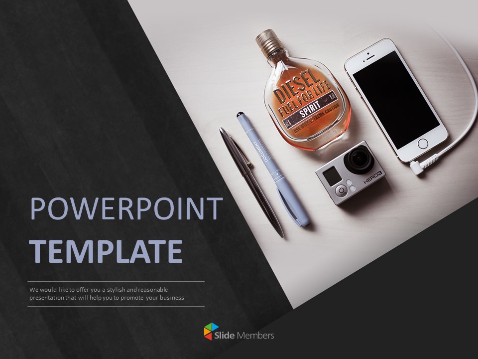 Modèle de présentation gratuit - Les effets personnels des hommes