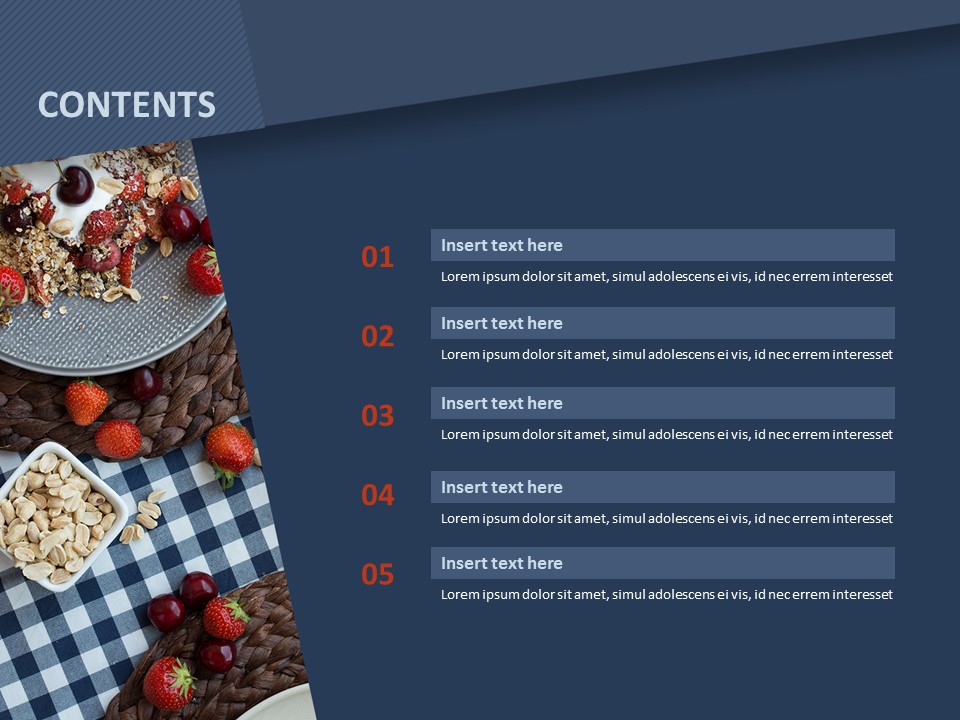 Strawberry Cereal - Free Google Slides Template Design