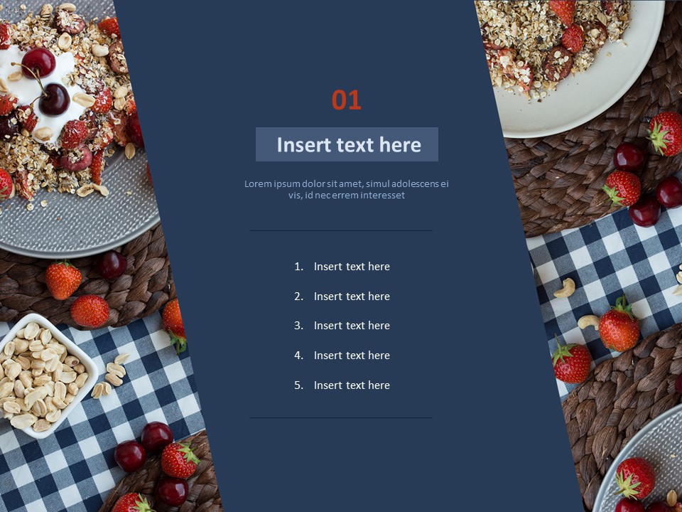 Strawberry Cereal - Free Google Slides Template Design