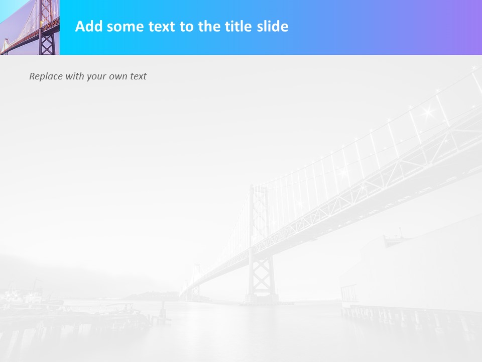 Beautiful Night View With the Bridge - Free Images for Google Slides