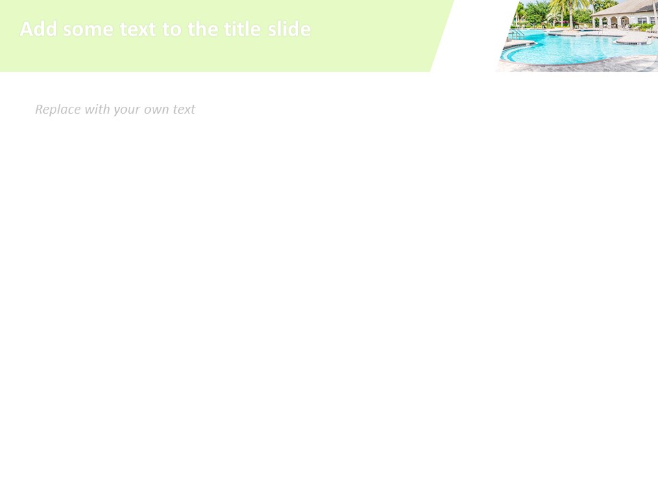 Free Google Slides themes - Swimming Pool in the Resort
