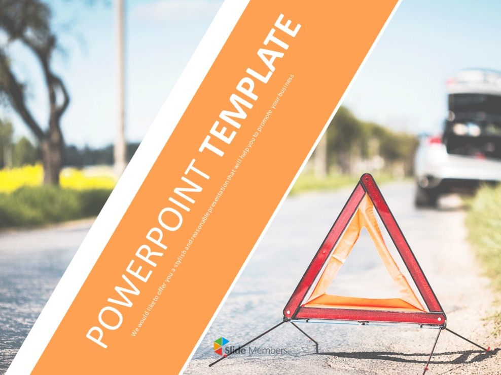 Free Presentation Template - Triangled Danger Sign