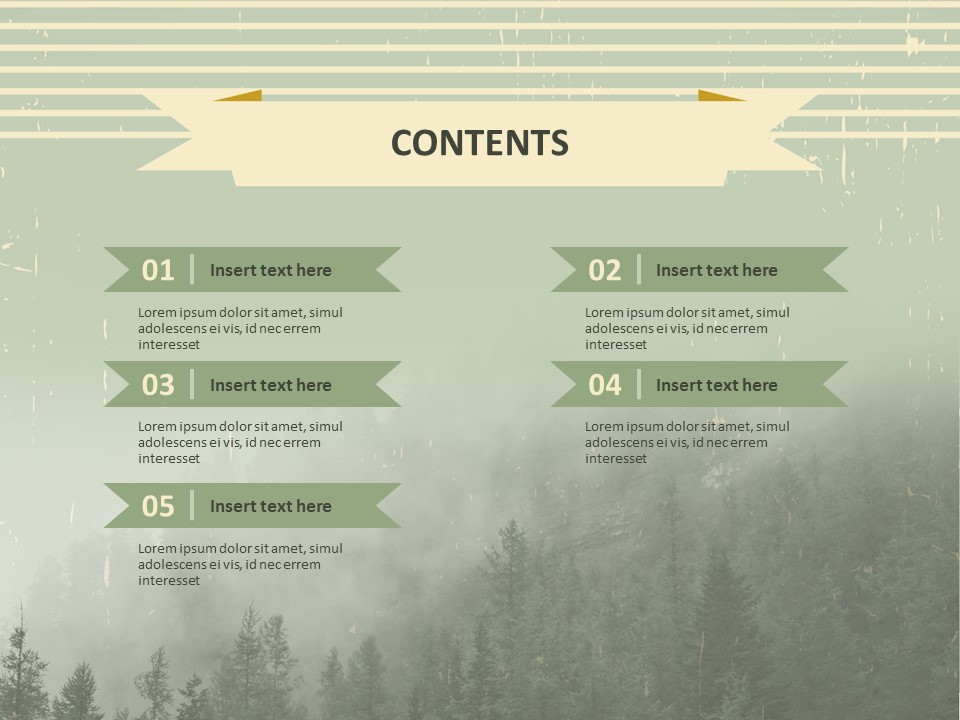 Foggy Mountain - Google Slides Template Free Download