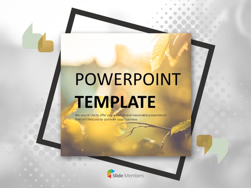 Free Google Slides Template Design - Leaves Turning Red and Yellow