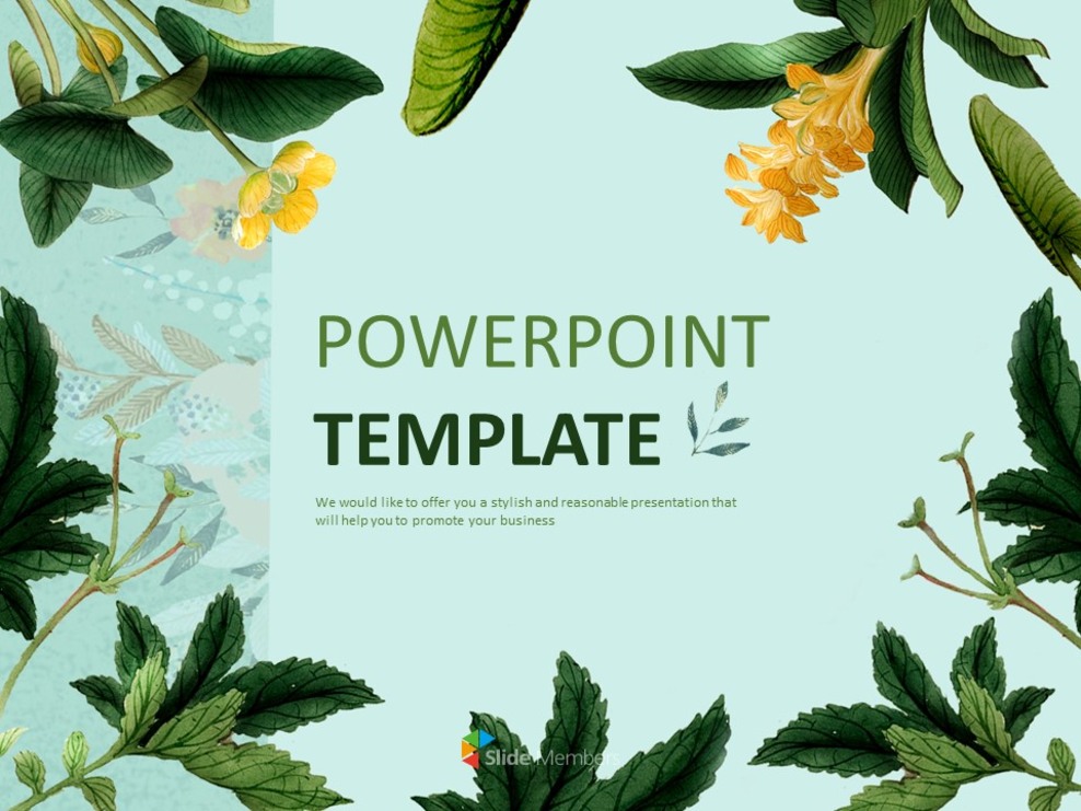 Free Presentation Templates - Botanical