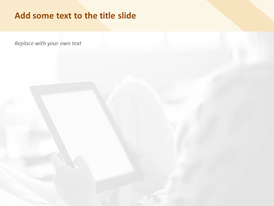 Free Professional Google Slides Templates - Reading Books on E-book