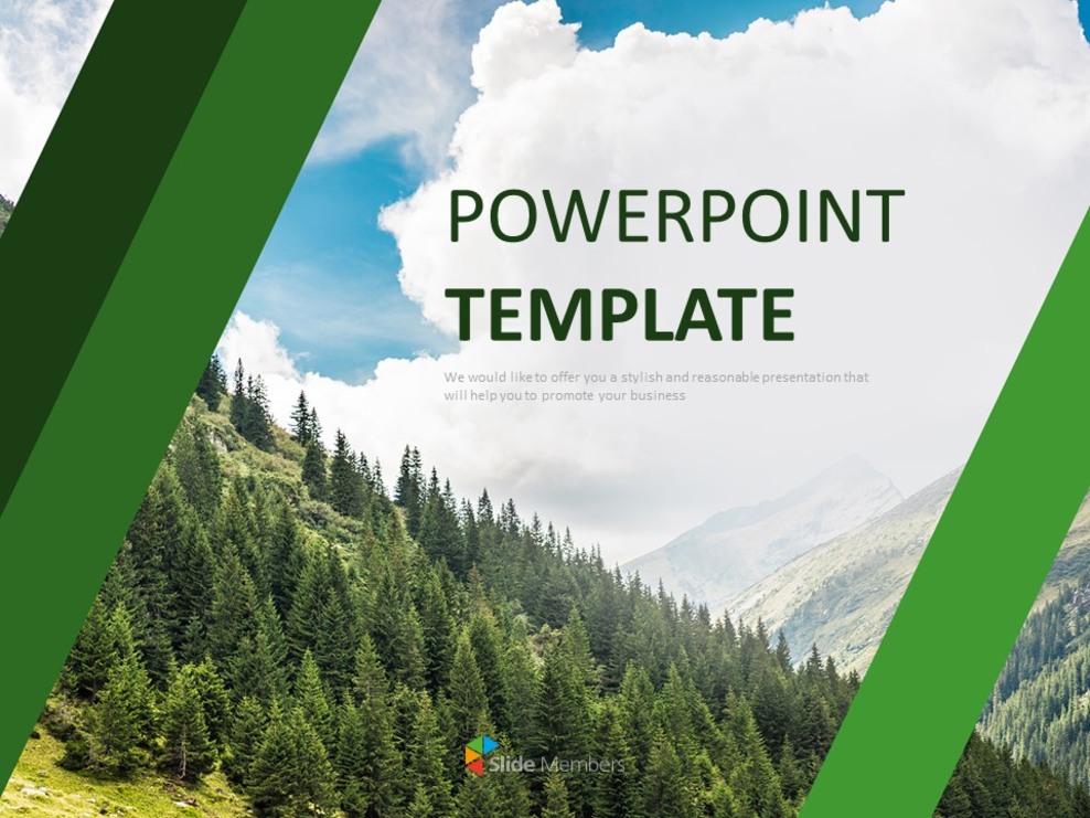 Google Slides online Free - Clear Sky and Mountains