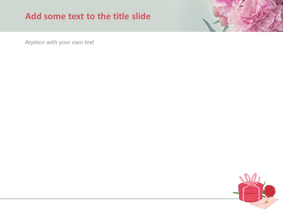 Gratitude Carnation - Google Slides Template Free